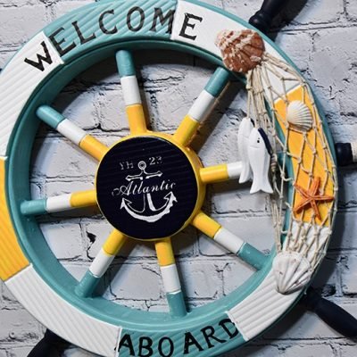 Welcome Aboard Ship Wheel Decor | NauticLamps